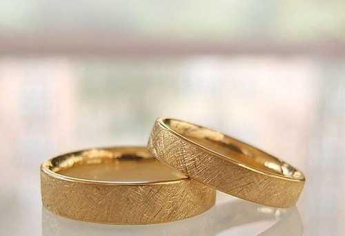 Матовые свадебные кольца