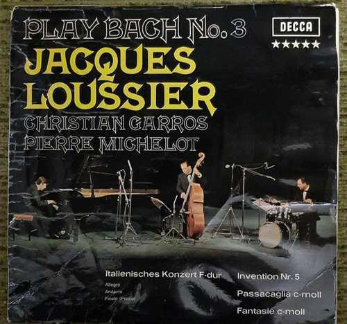 Vinyl Jacques Loussier Trio- "play bach no.-3"