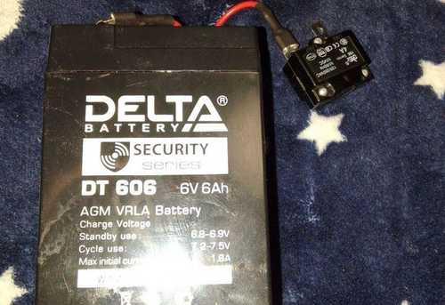 Тяговый аккумулятор delta DT 606 6V 6Ah
