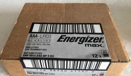 Батарейки Energizer AAA MAX LR03 / AAA