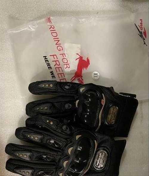 Мото перчатки размер XL черные pro biker