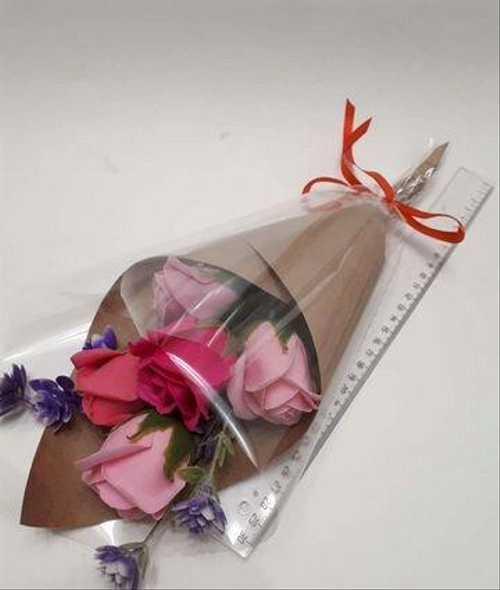 Букет из 5 мыльных цветов роз 1 сентября учителю