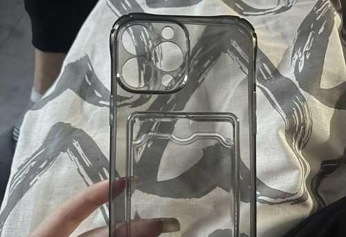 Чехол на iPhone 13 pro max с карманом для карты