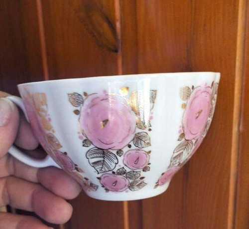 Чайный сервиз розовый сад (белый лебедь)