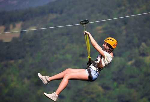 Зиплайн - Zip line - троллей (тарзанка)