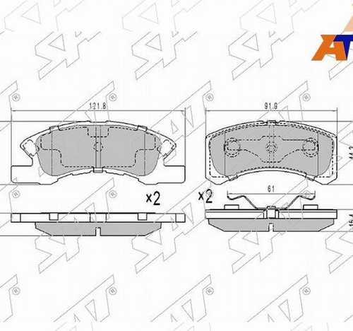 Колодки тормозные Передние mitsubishi mirage