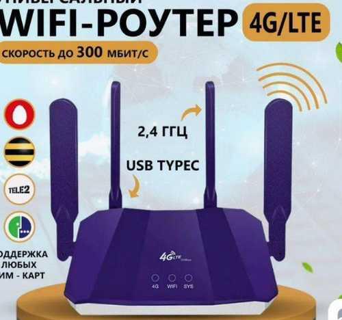 Wifi Роутер 4G для сим карты