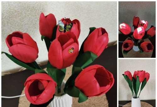 Тюльпаны Светильник ручной работы