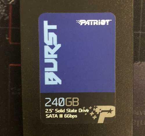 SSD накопитель Patriot burst 240 гб 2.5"