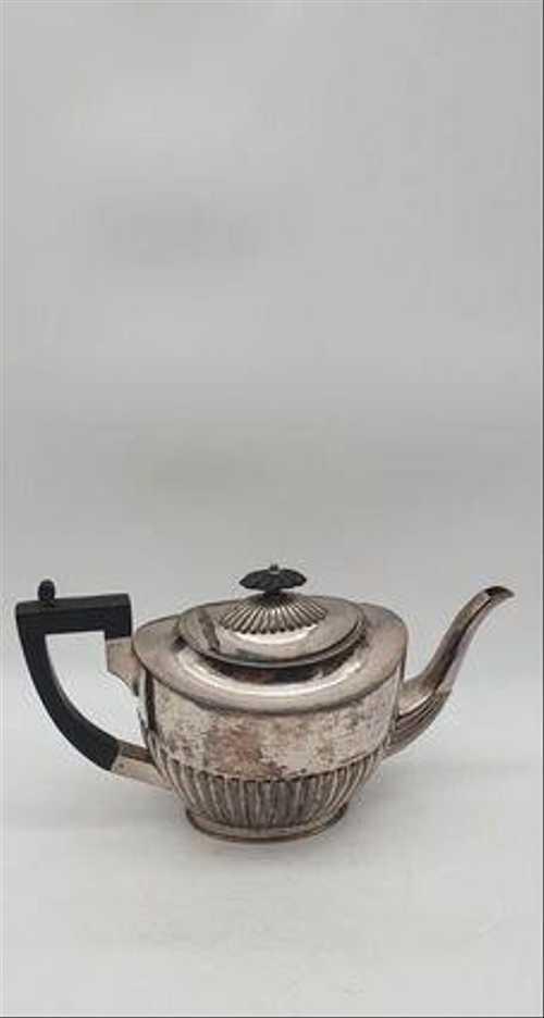 Антикварный чайник серебрение высота 16 см, Англ