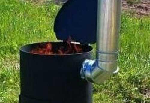 Печь для сжигания мусора Дымок-1 250 литров (3мм)