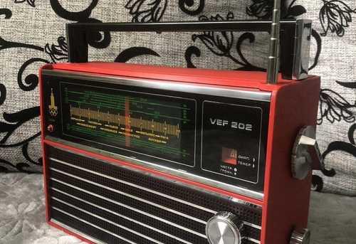 VEF 202 с FM фм красный олимпийский