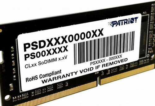 4Gb DDR4 2666MHz Patriot Signature SO-dimm (PSD44G