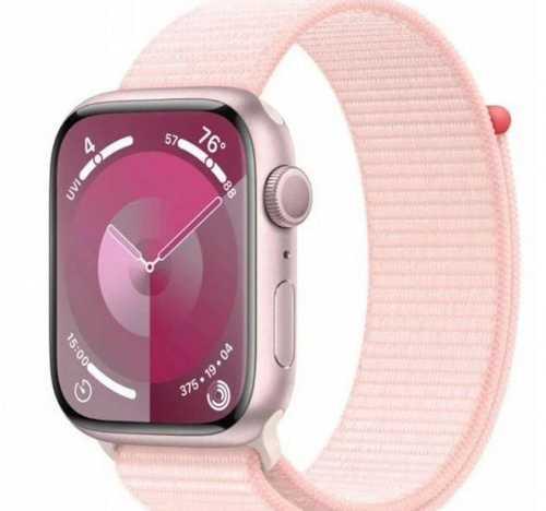 Apple Watch 9 41mm Pink Case with Light Pink SL