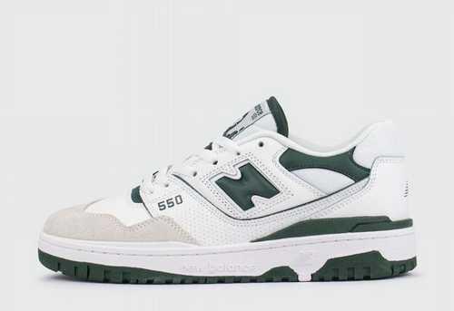 Кроссовки New Balance 550 White / Green logo