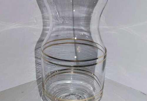 Маленькая ваза тонкое стекло позолота