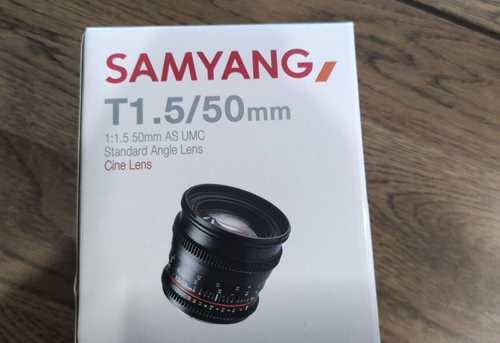 Объектив Samyang 50mm T1.5
