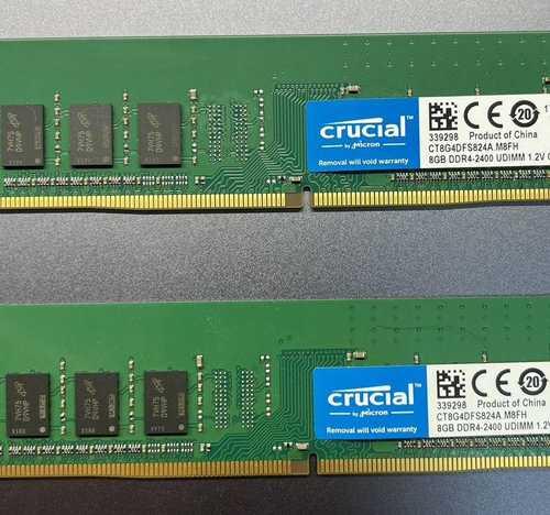 Оперативная память crucial 8*2gb 2400MHz ddr4