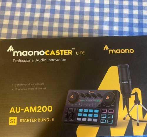 Микшер + XLR микрофон Комплект Maоnо аu-ам200 S1