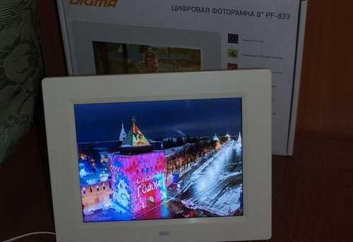 Цифровая фоторамка 8" Digma PF-833