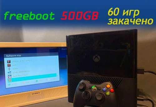 Xbox 360 E 500GB freeboot + 60 игр