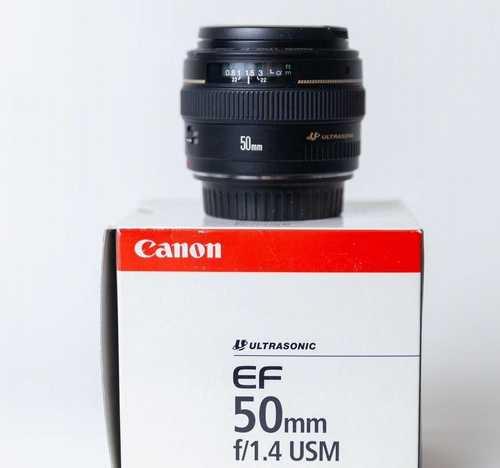 Объектив Canon EF 50mm f1.4 USM почти новый