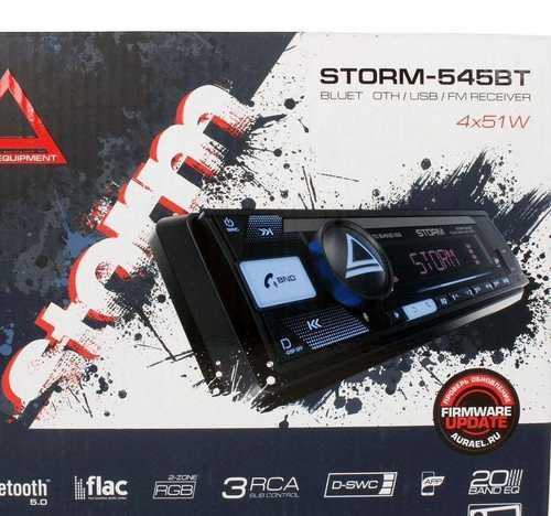 Aura Storm 545BT 3RCA Bluetooth USB 1din магнитола