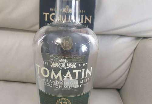Бутылка и коробка от виски Tomatin 12y