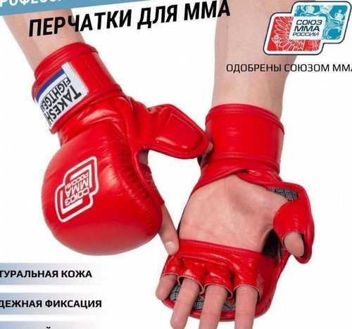 Перчатки для mma Takeshi красный