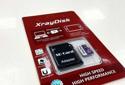 Карта памяти MicroSD 64gb с адаптером прм2