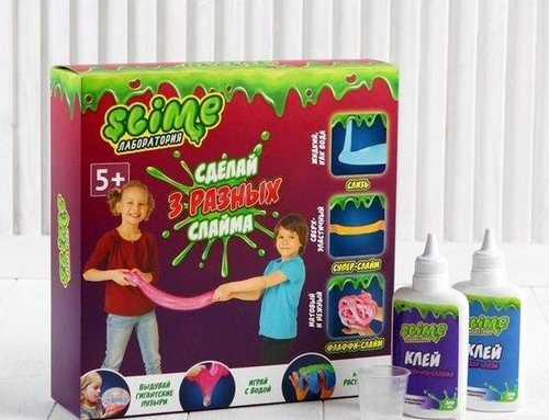 Slime Лаборатория Средний Набор 3в1 300гр