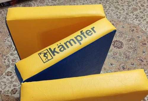 Мат спортивный Kampfer 150x100x10(синий/жёлтый)
