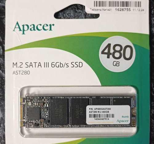 480 Гб SSD M2 SATA накопитель Apacer AST280