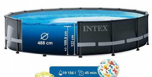 Каркасный бассейн intex 488х122 артикул 26326