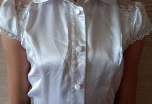 Блузка шелковая для девочек 140