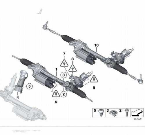 Рулевая рейка BMW F10 F13 F06 F07 F01