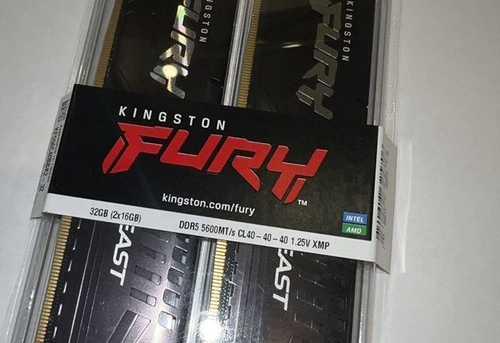 Оперативная память Kingston fury Beast 2x16 DDR5