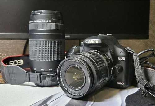 Зеркальный фотоаппарат Canon 500d + 18-55 kit