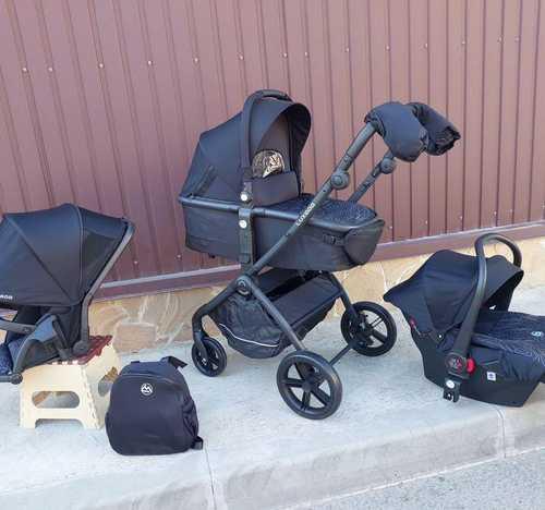 Коляска 3в1 Новая Luxmom K92 (чёрный)