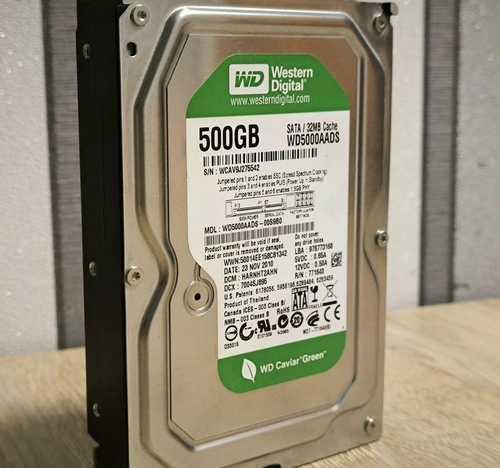 Жёсткий диск HDD Wd Green 500Gb