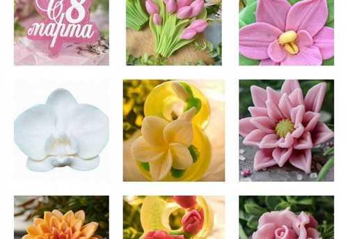 Силиконовые формы Сапонелли весенние 8 марта цветы