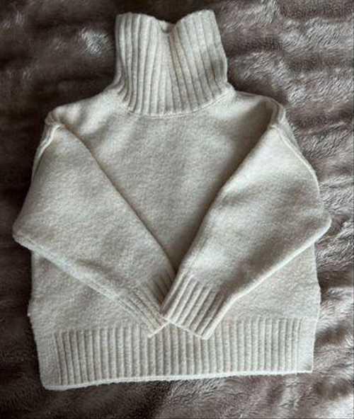 Свитер белый Zara 9-12 месяцев (80см)