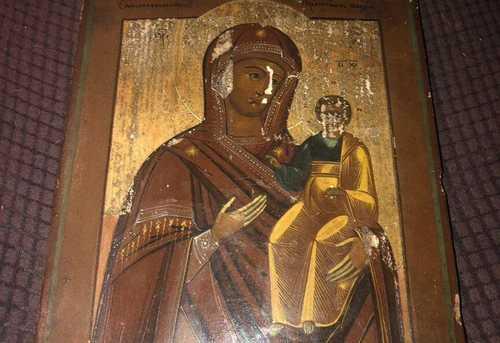 Старинная икона Смоленская Богородица