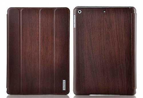 Чехол Remax iPad Air Wood Leather Case, кофейный