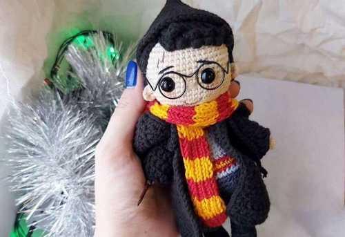 Вязаная игрушка кукла Гарри Поттер
