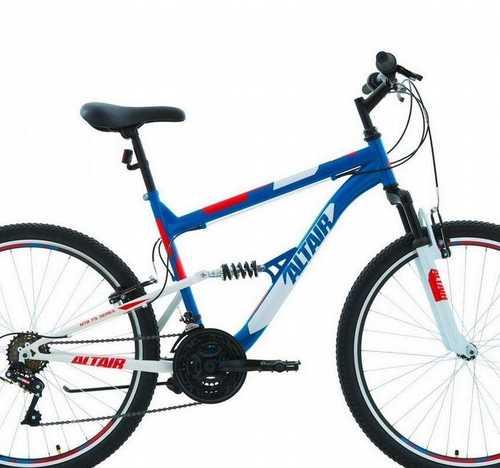 Велосипеды Двухподвесы Altair MTB FS 26 1.0, год 2021, цвет Синий-Красный, ростовка 18