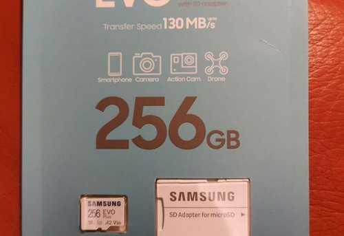 Новая Карта памяти MicroSD Samsung 256GB EVO plus