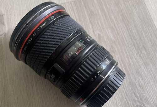 Объектив canon ef 17-35 1:2.8 L made in japan