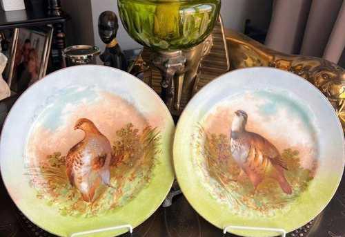 Limoges тарелки винтаж птицы