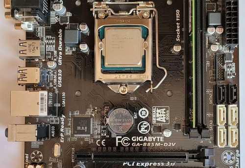 Gigabyte GA-B85M-D2V (LGA1150) + i5 4590T